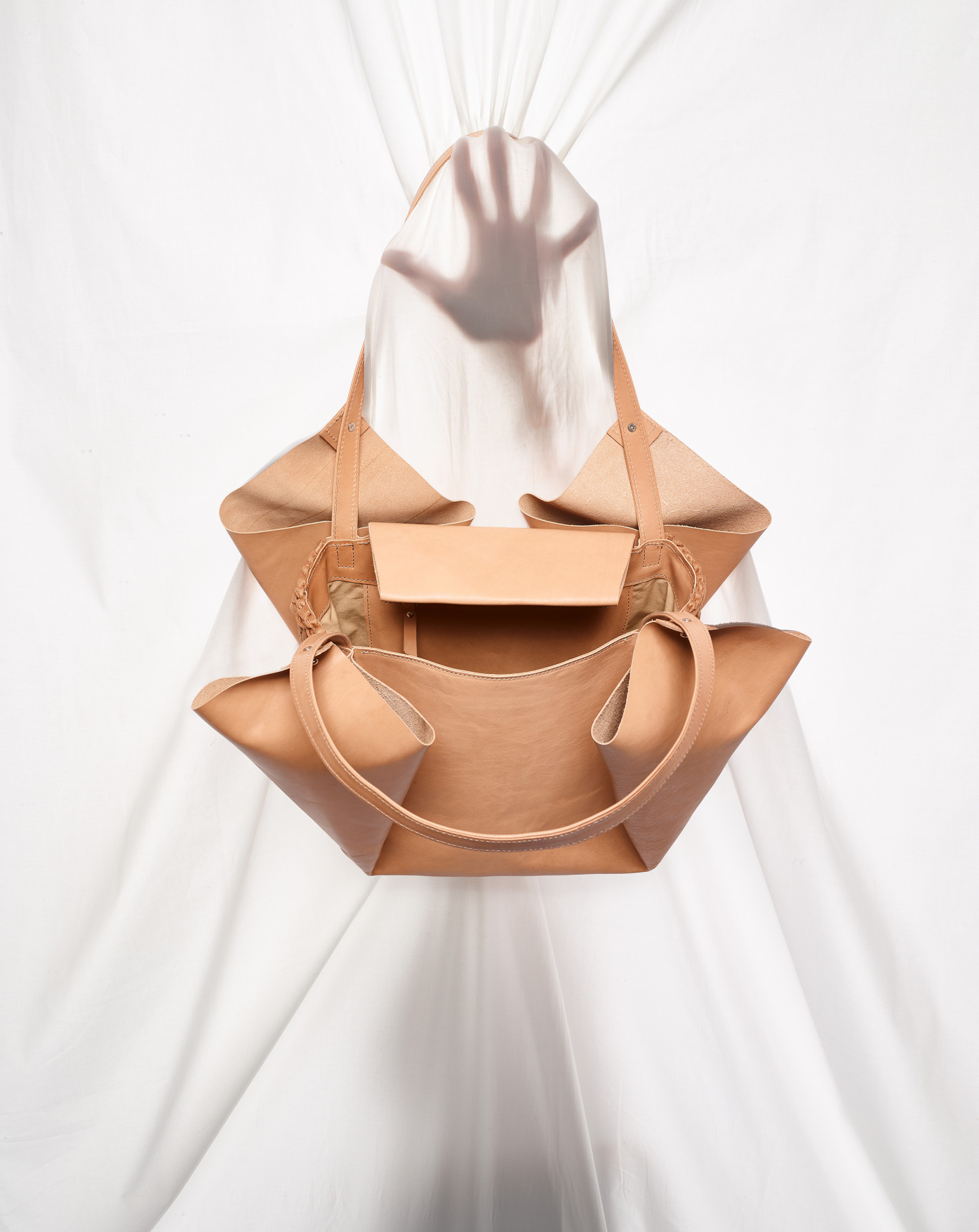 origami leather bag pattern