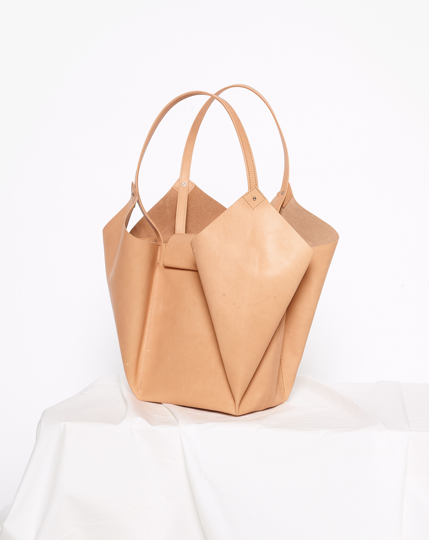 origami leather bag pattern